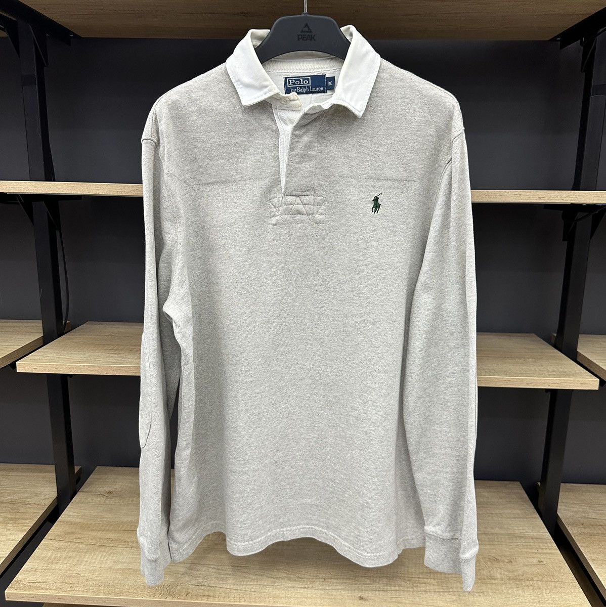 Ralph Lauren 90S Vintage Polo Ralph Lauren Classic Gray Rugby Shirt | Grailed