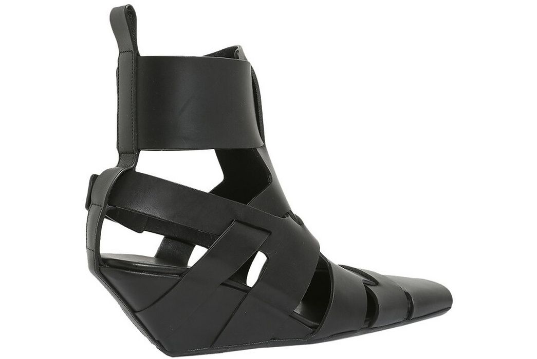 Rick Owens Rick Owens Lazarus Leather Gladiator Wedge Sandals $1,985 ...