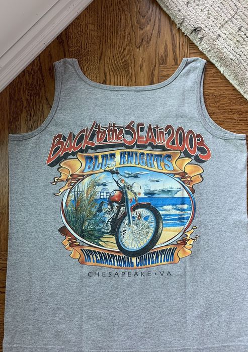 Vintage 2000s Vintage Motorcycle Tank Top Wife Beater Harley Anvil L ...