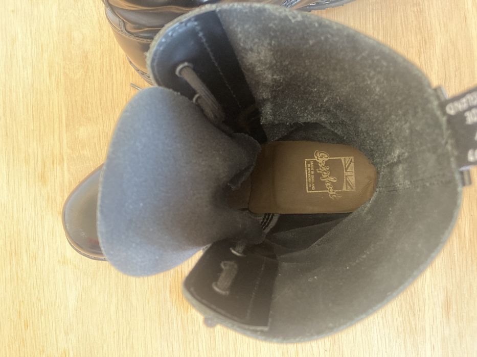 Dr. Martens Gripfast Black Hi-Shine 10 Eye Steel Toe Capped Derby Boot ...