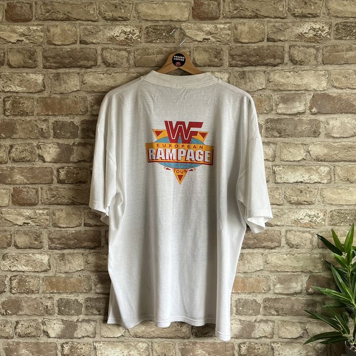 Vintage Vintage WWF European Rampage t-shirt XL 1992 90s WWE | Grailed