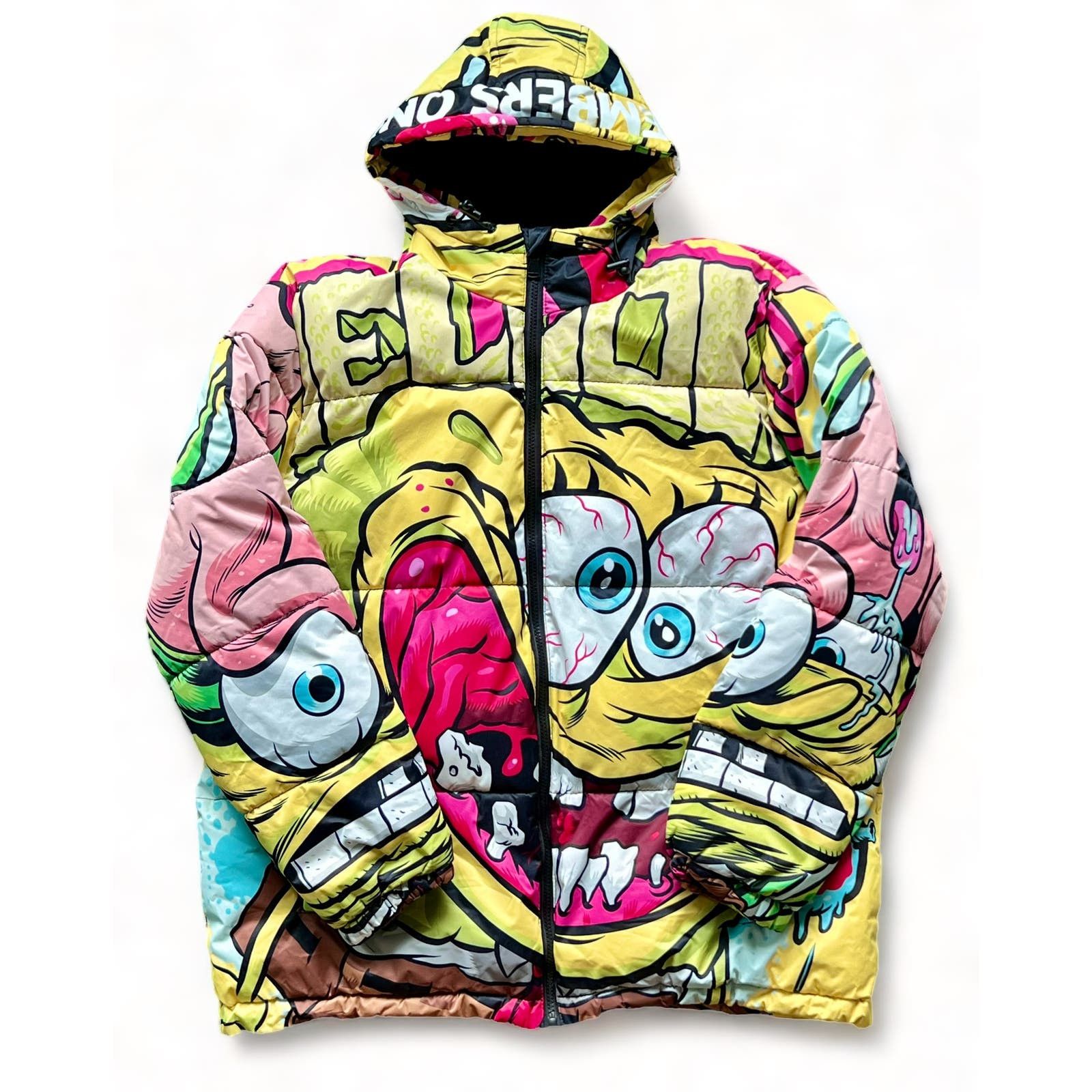 Nickelodeon Members Only Spongebob Nickelodeon Puffer Jacket Winter AOP ...