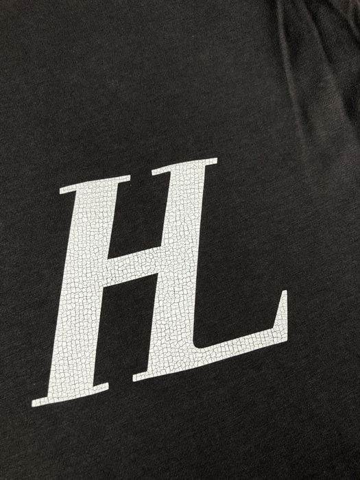 Helmut Lang Helmut Lang small Logo HL tee in deep grey/olive | Grailed