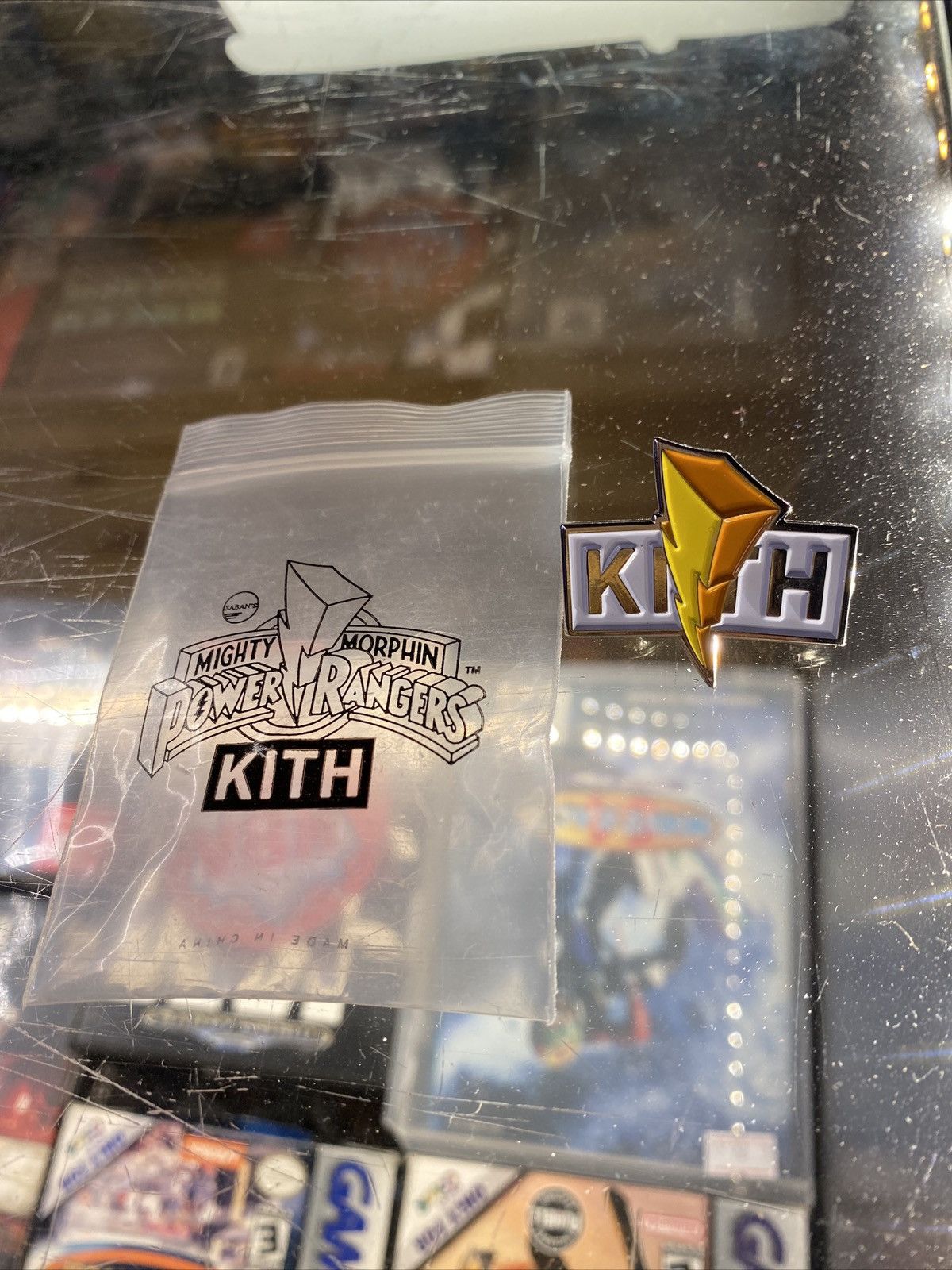 Kith Kith Lightning Bolt Power Rangers Saban Pin Exclusive Enamel | Grailed