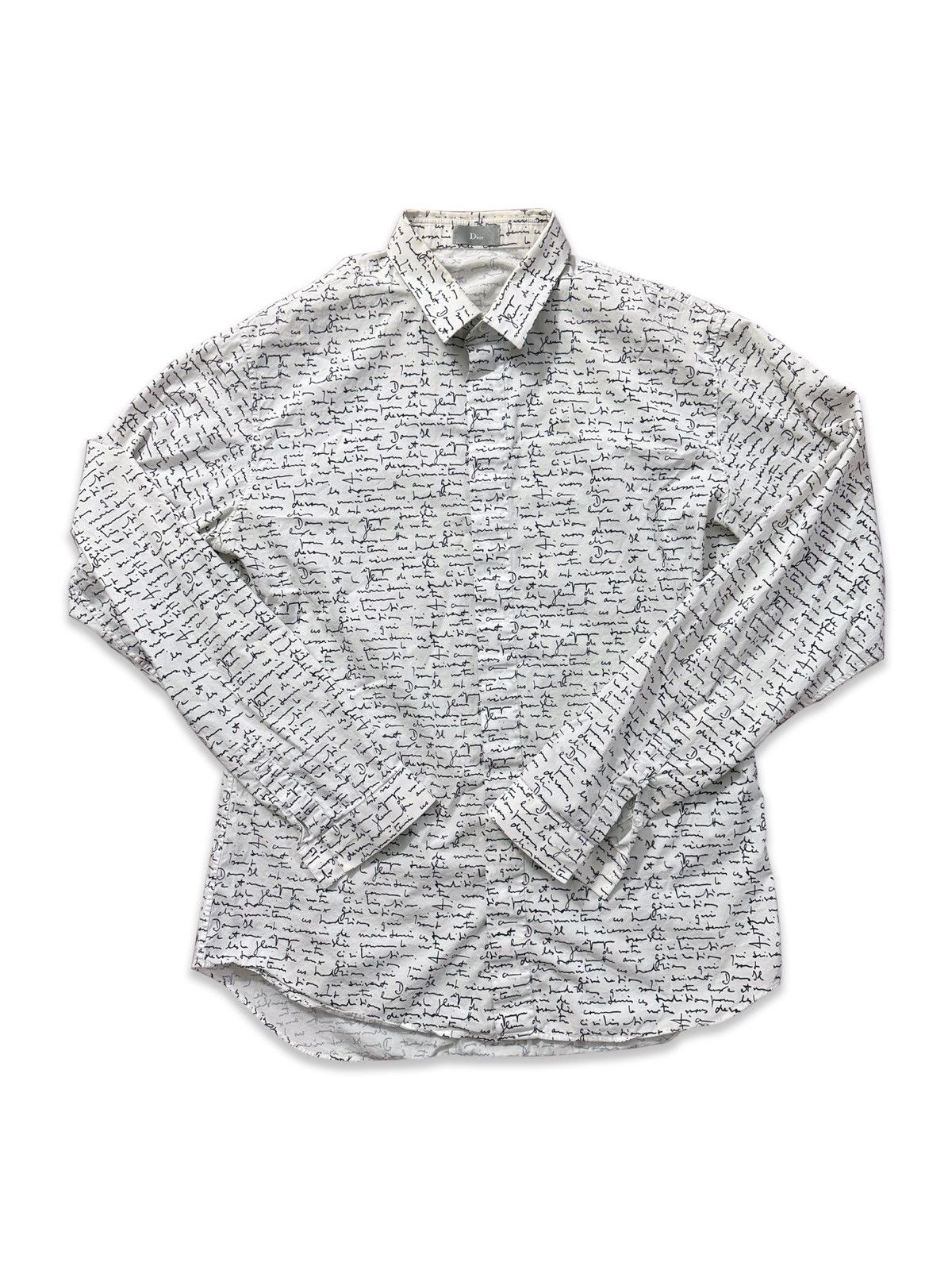 Dior SS15 Handwritten Script Shirt | Grailed