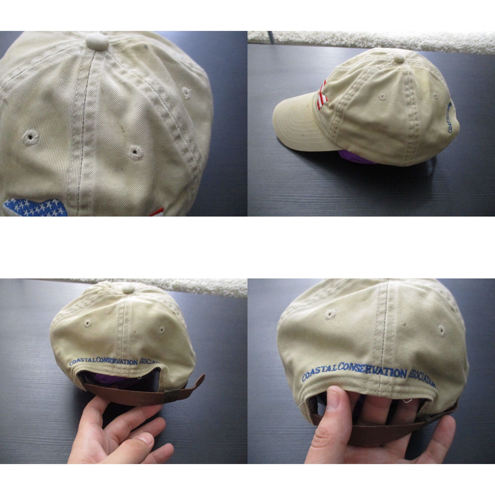 Vintage CCA Hat Cap Mens Beige Strap Back Coast Conservation Fishing ...