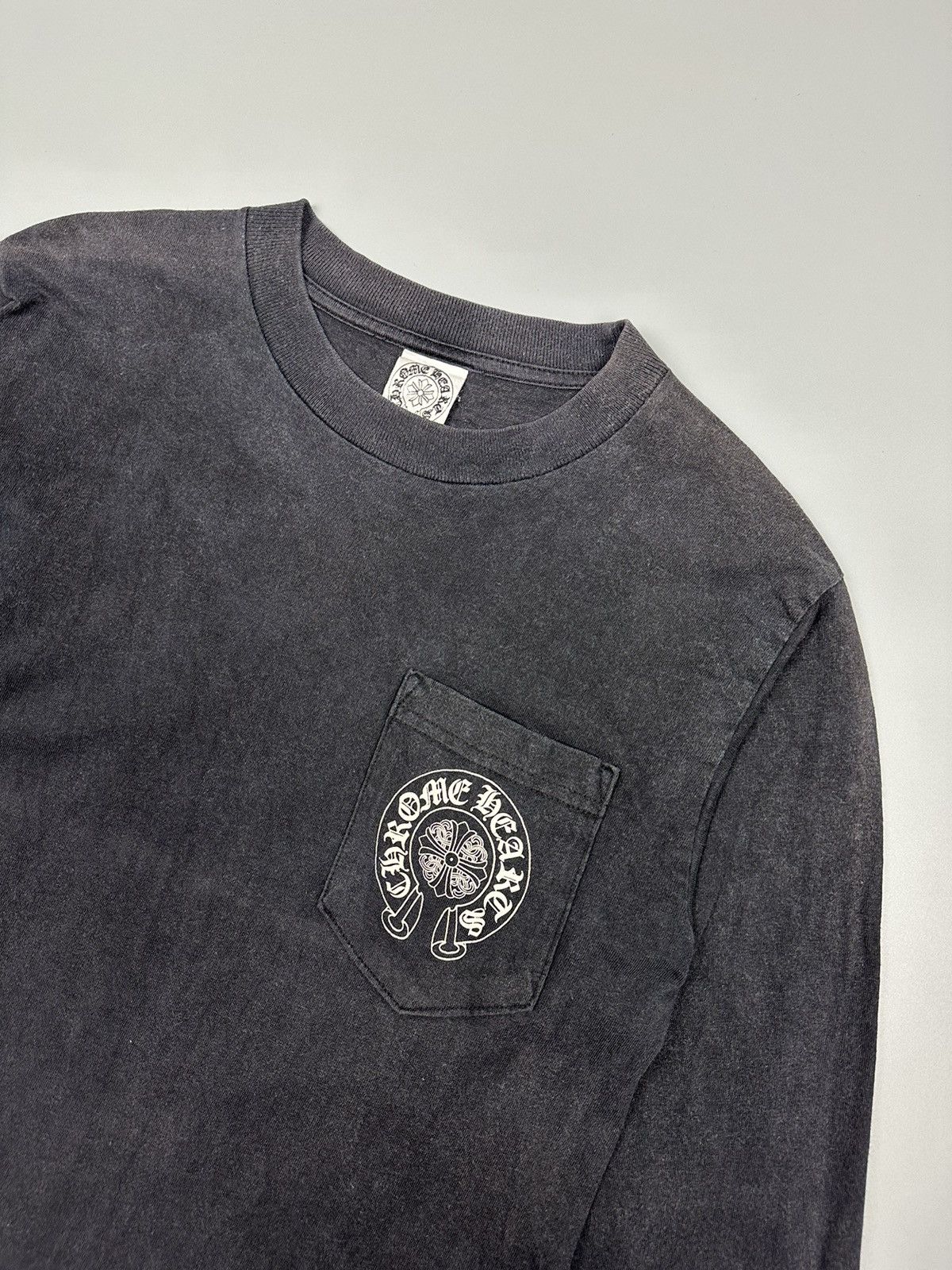 Chrome Hearts 🔥RARE🔥 DISTRESSED SUNFADED CHROME HEARTS LONG SLEEVE TEE ...
