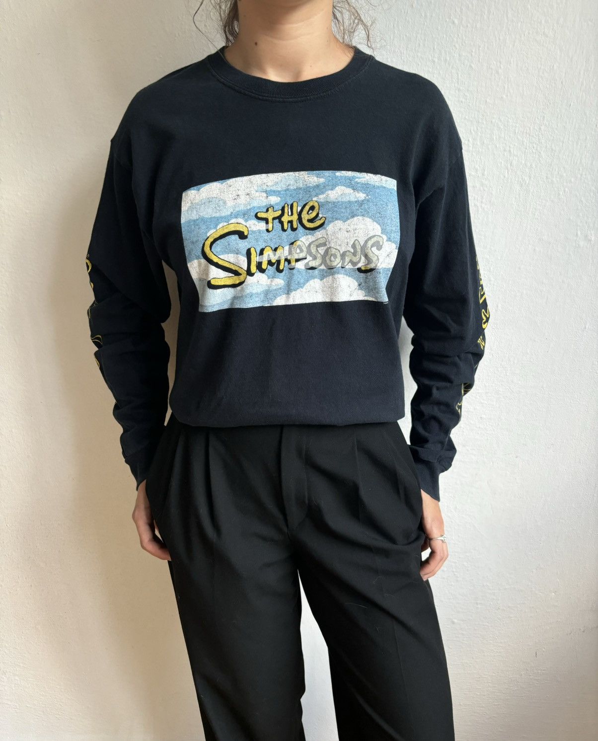 Vintage the simpsons long sleeve washed Y2K 2017 | Grailed