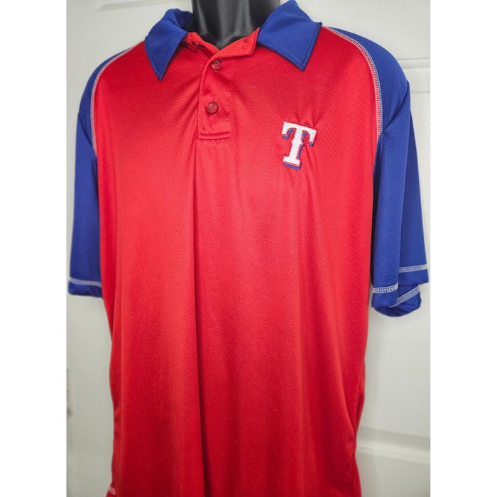 MLB Texas Rangers Mens MLB Official Colorblock Polo Large | Grailed