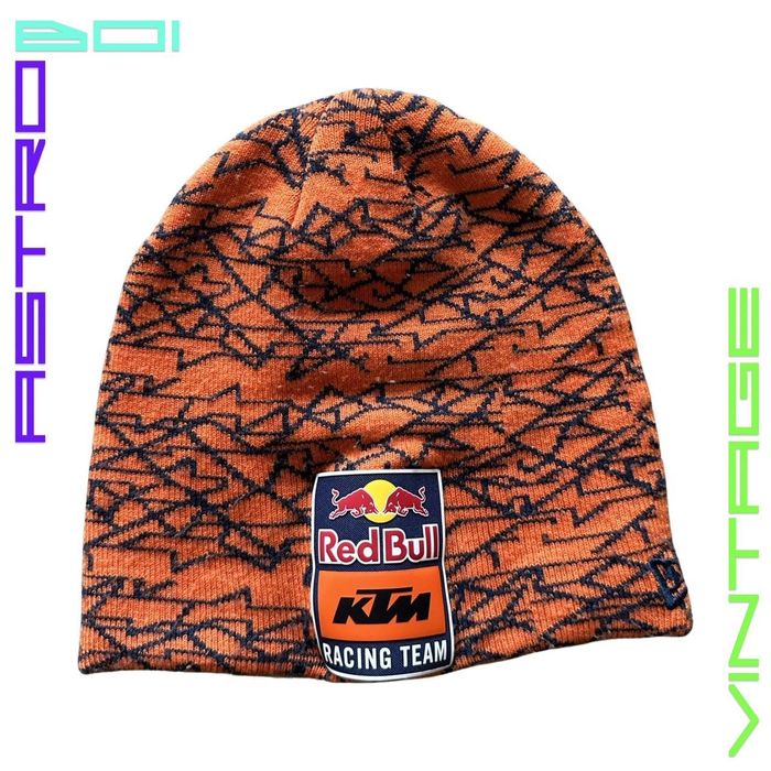Red Bull RED BULL RACING SQUIGGLE KNIT BEANIE_ ORANGE | Grailed