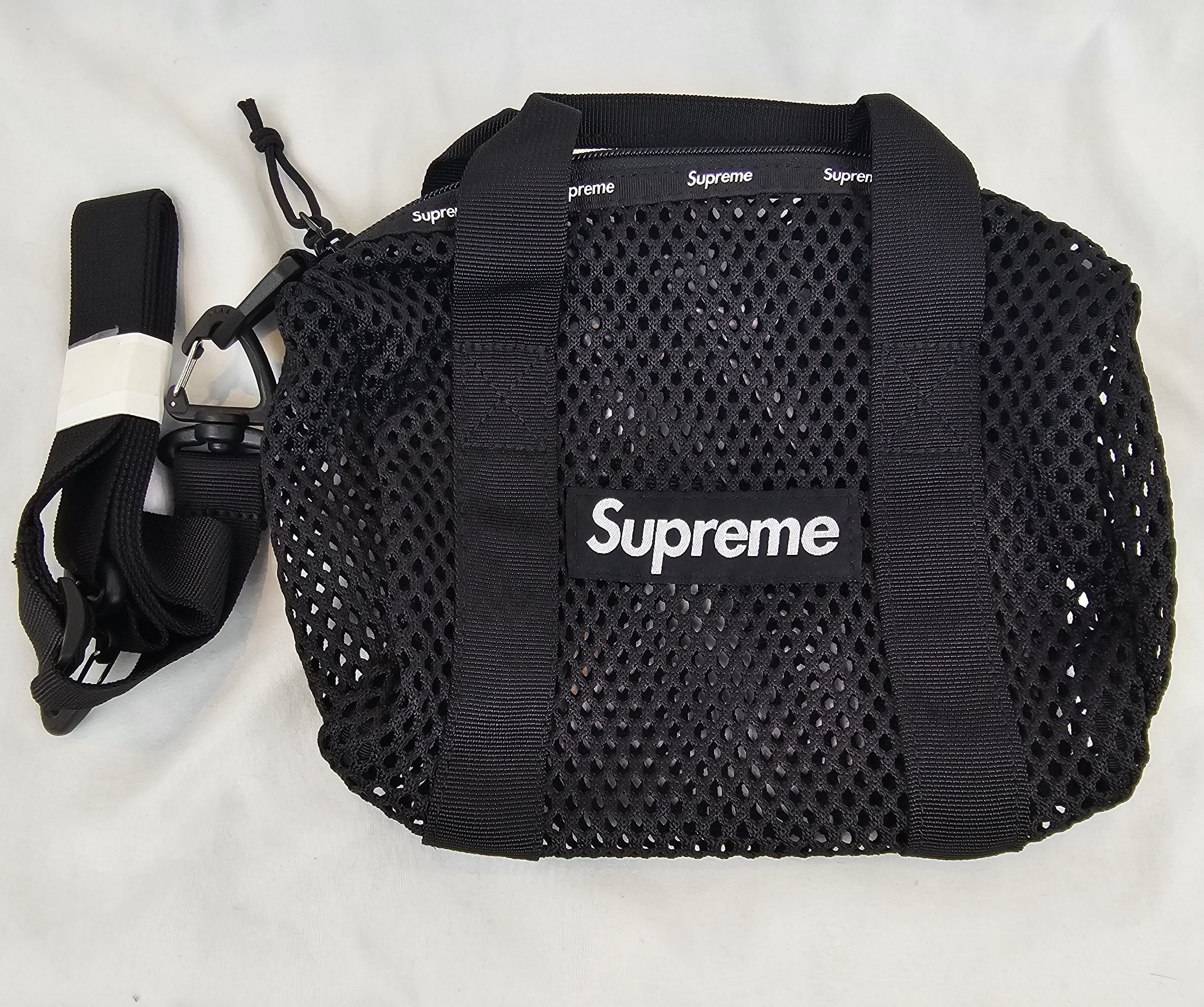 Supreme Supreme Mesh Mini Duffle Bag Black SS23 with Crossbody Strap ...