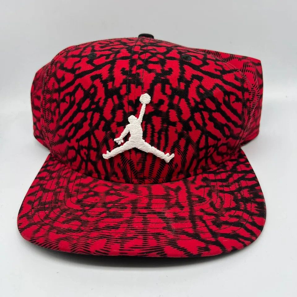 Jordan Brand Air Jordan Red White Jumpman Hat Snapback Cap Men | Grailed