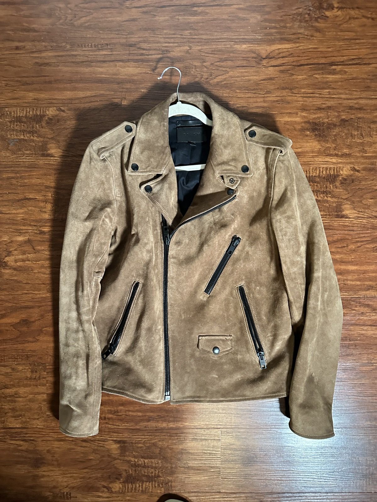 Coach Coach Brown Suede Biker Jacket size Medium | Grailed