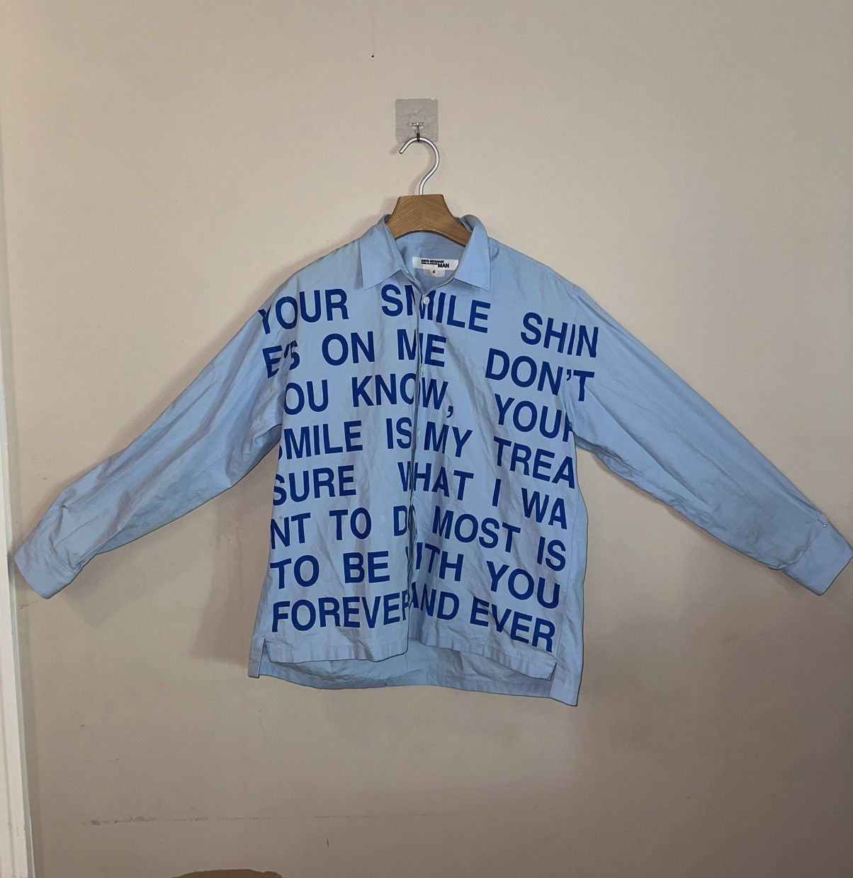 Comme des Garcons × Junya Watanabe JUNYA WATANABE SS02 POEM BUTTON UP ...