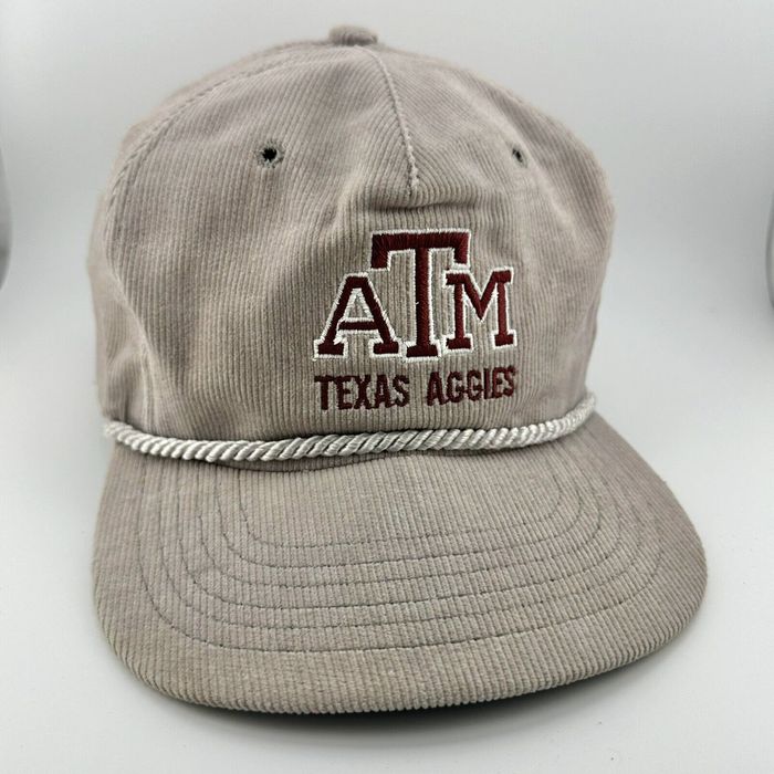 Roper Vtg Texas A&M Aggies Hat Embroidered Corduroy Strapback Rope Cap ...