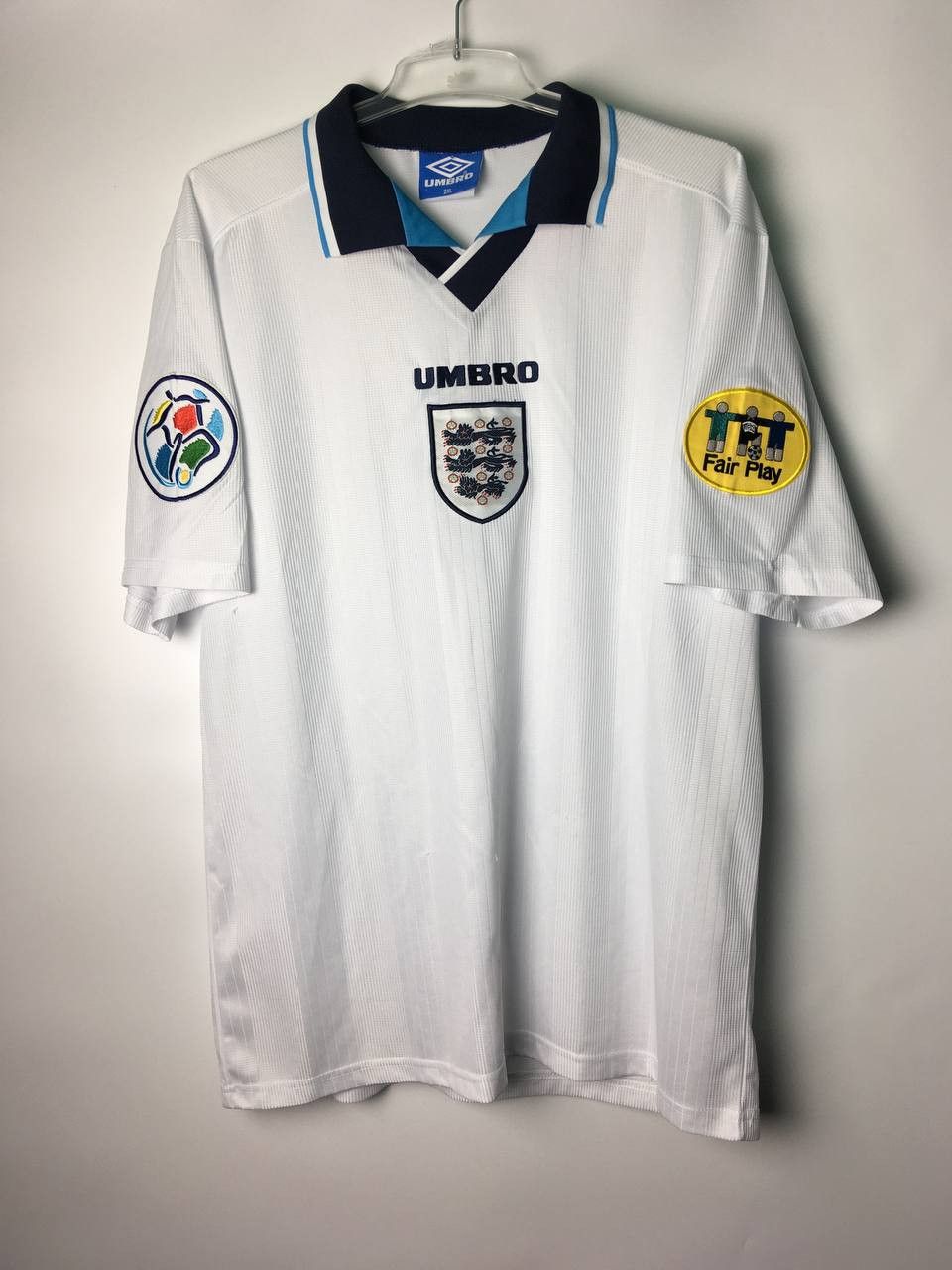 Umbro × Vintage Retro England Euro 1996 remake Football Shirt Umbro ...