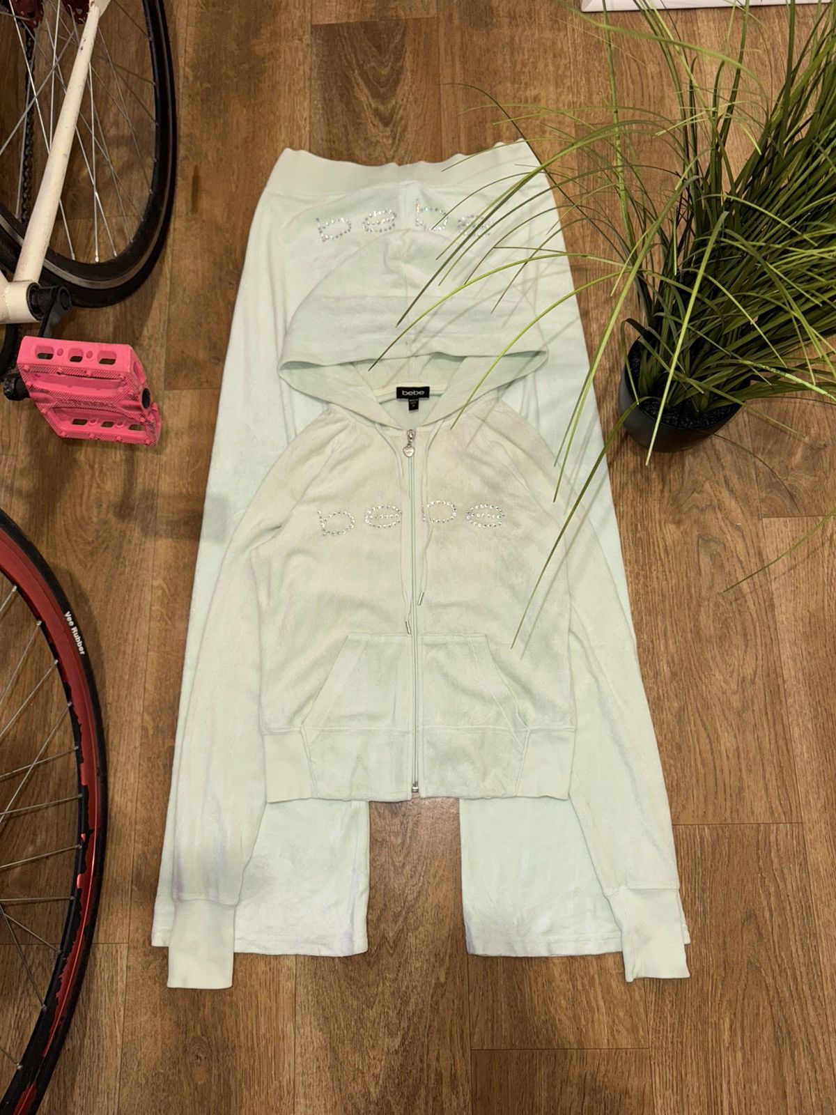 Bebe VINTAGE BEBE VELOUR 2000s TRACKSUIT SUIT | Grailed