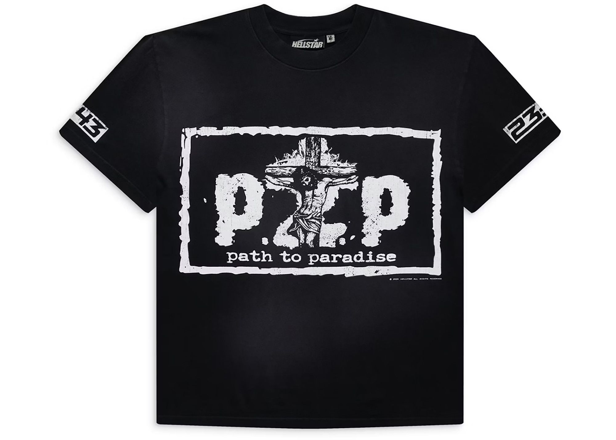 HELLSTAR 2025 Hellstar P2P PATH TO PARADISE JESUS CROSS Tee Black | Grailed