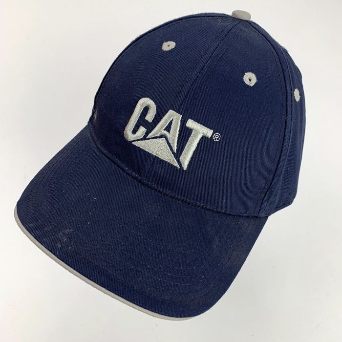 Vintage CAT Caterpillar Blue Ball Cap Hat Adjustable Baseball | Grailed