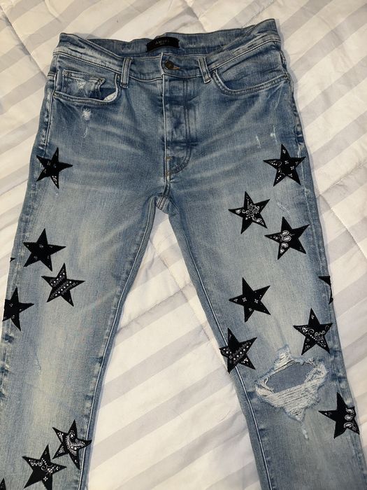 Amiri AMIRI Bandana Star Patch Jeans | Grailed