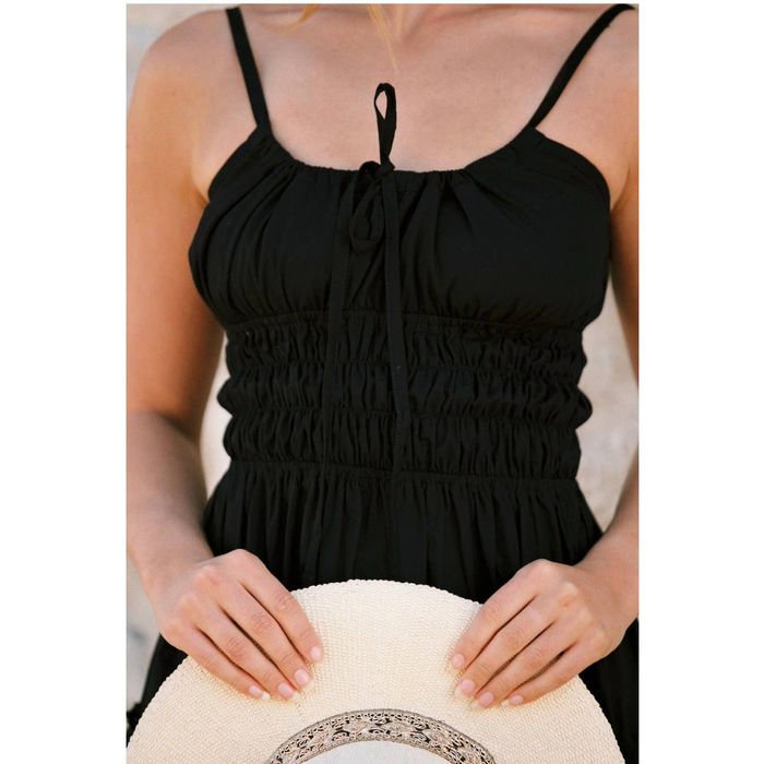 Designer LUSANA Rosa Mini Dress In Black | Grailed