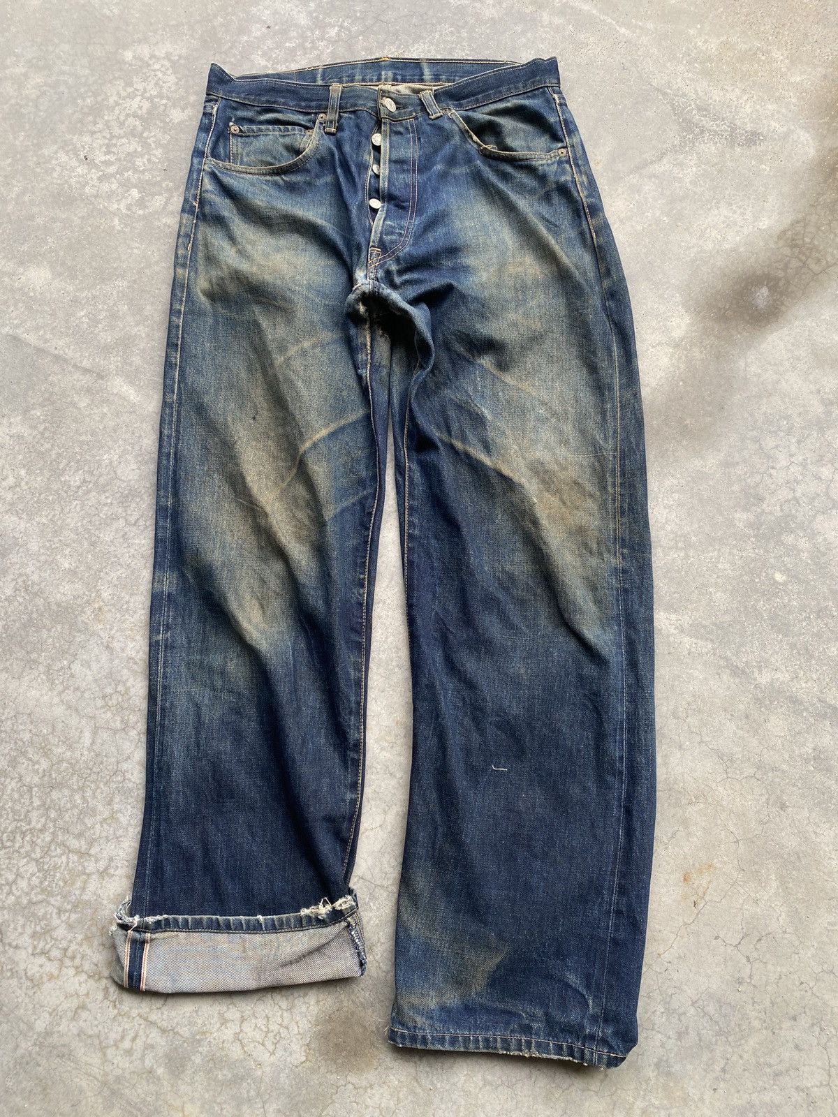 Japanese Brand × Vintage Vintage yellow division selvedge denim | Grailed