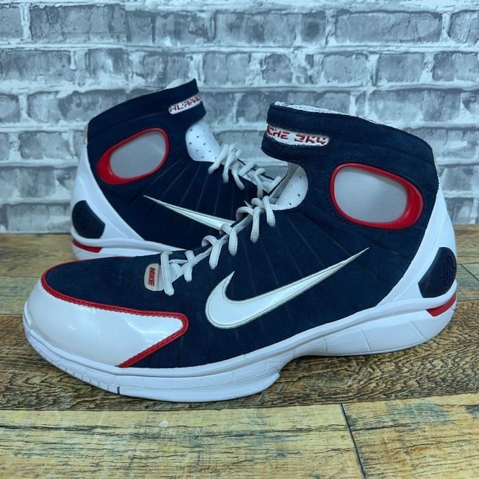 Nike Nike Air Zoom Huarache 2K4 Olympic White Navy 2015 Kobe | Grailed