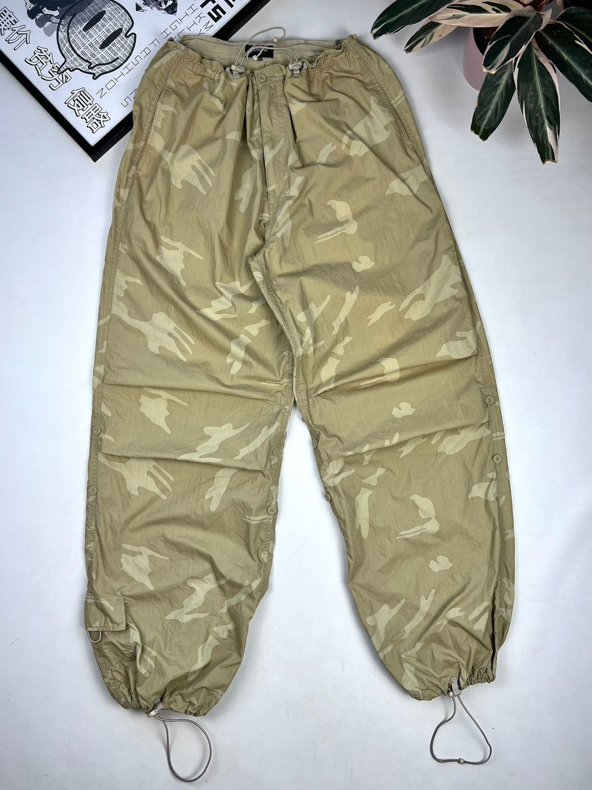 Vintage Vintage y2k Wide Parachute Cargo Pants Travis Scott | Grailed