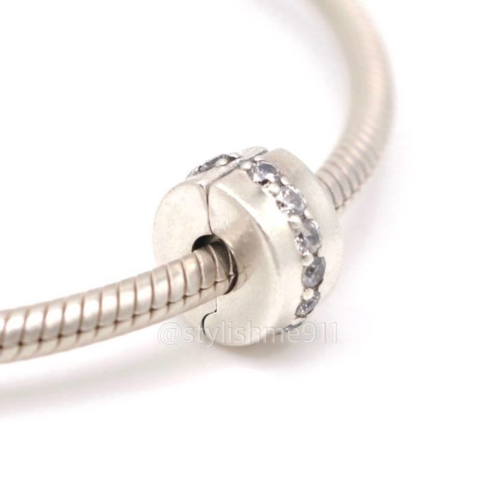 pandora One Authentic PANDORA Shining Path Sparkling Row Clip | Grailed