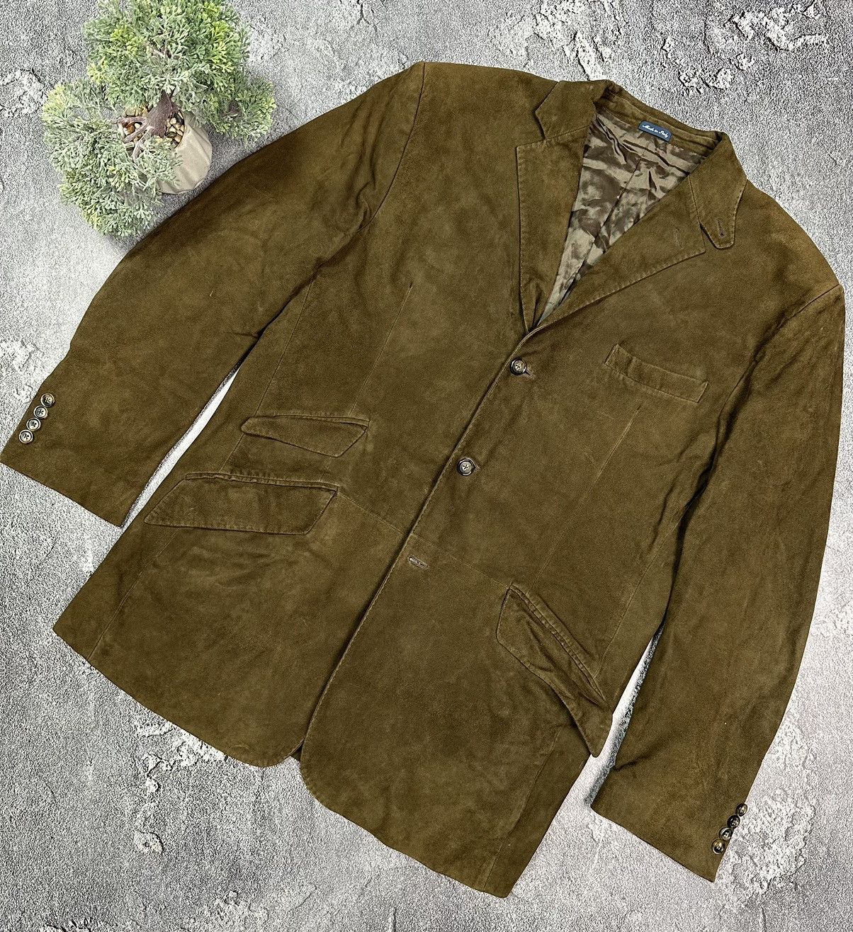 Polo Ralph Lauren Polo Ralph Lauren goat suede blazer/light jacket ...