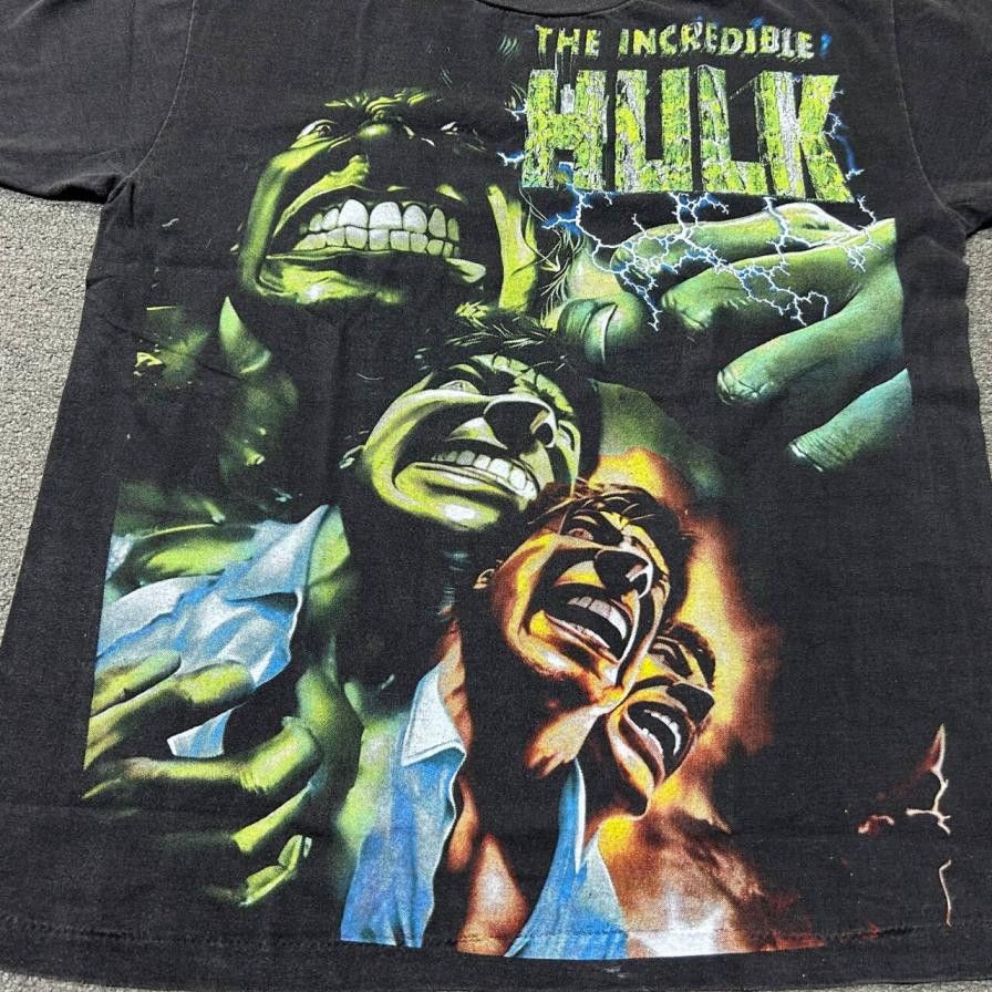 Marvel Comics The Incredible Hulk Graphic T-shirt Large Faded Black ...