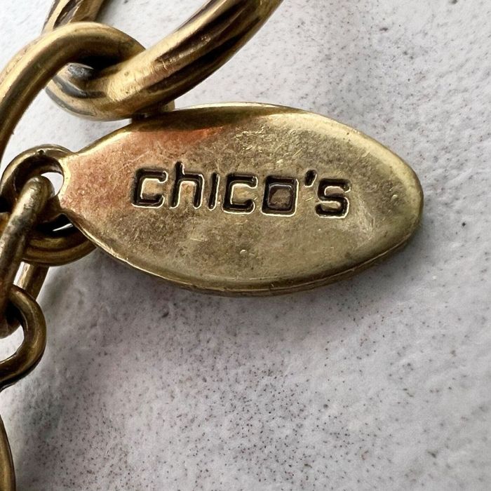 Chicos Chico's Chain Link Studded Reversible Pendant Necklace | Grailed