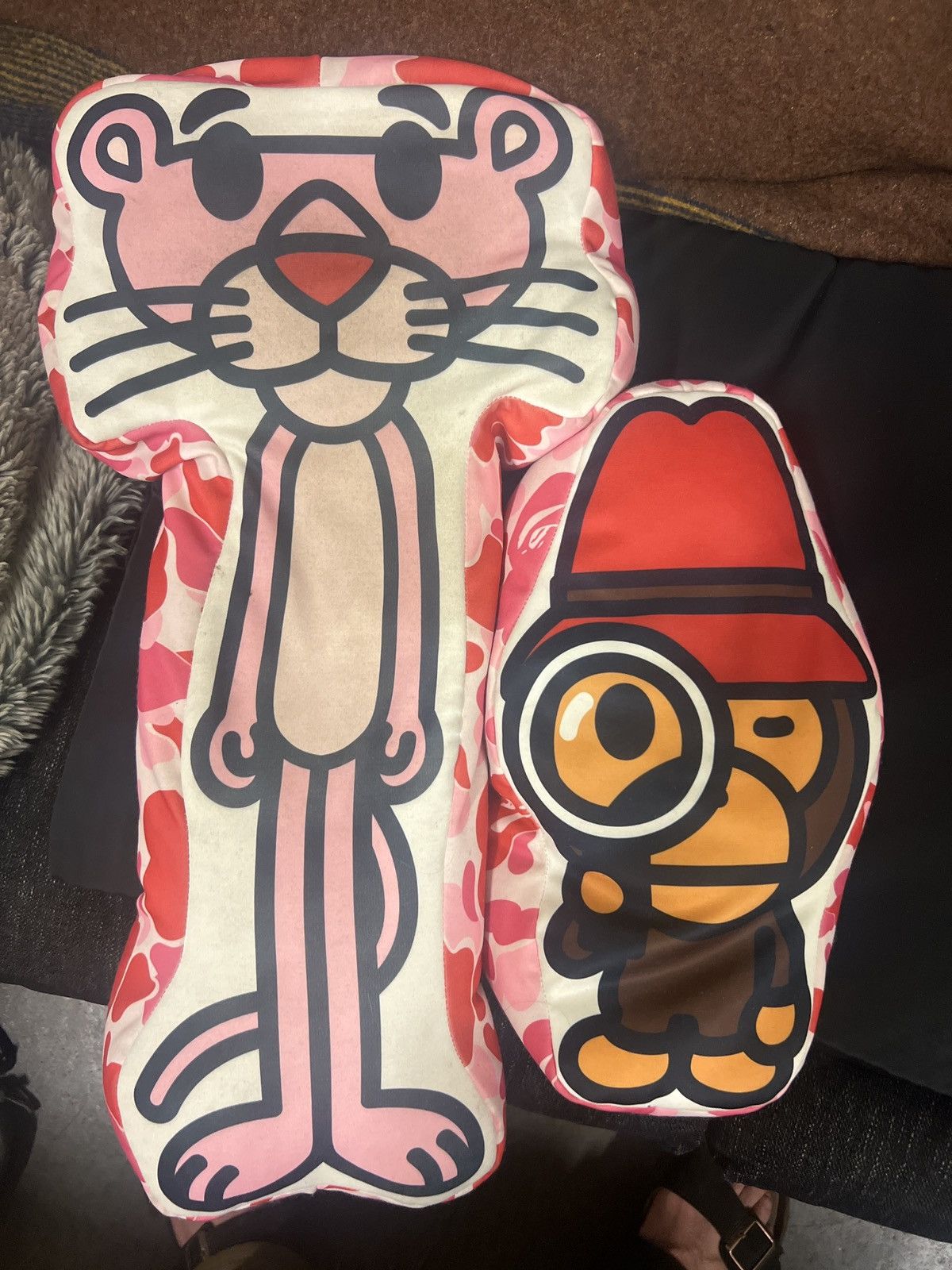 Bape Bape x Pink Panther Baby Milo Fluffy Beads Cushion Set | Grailed