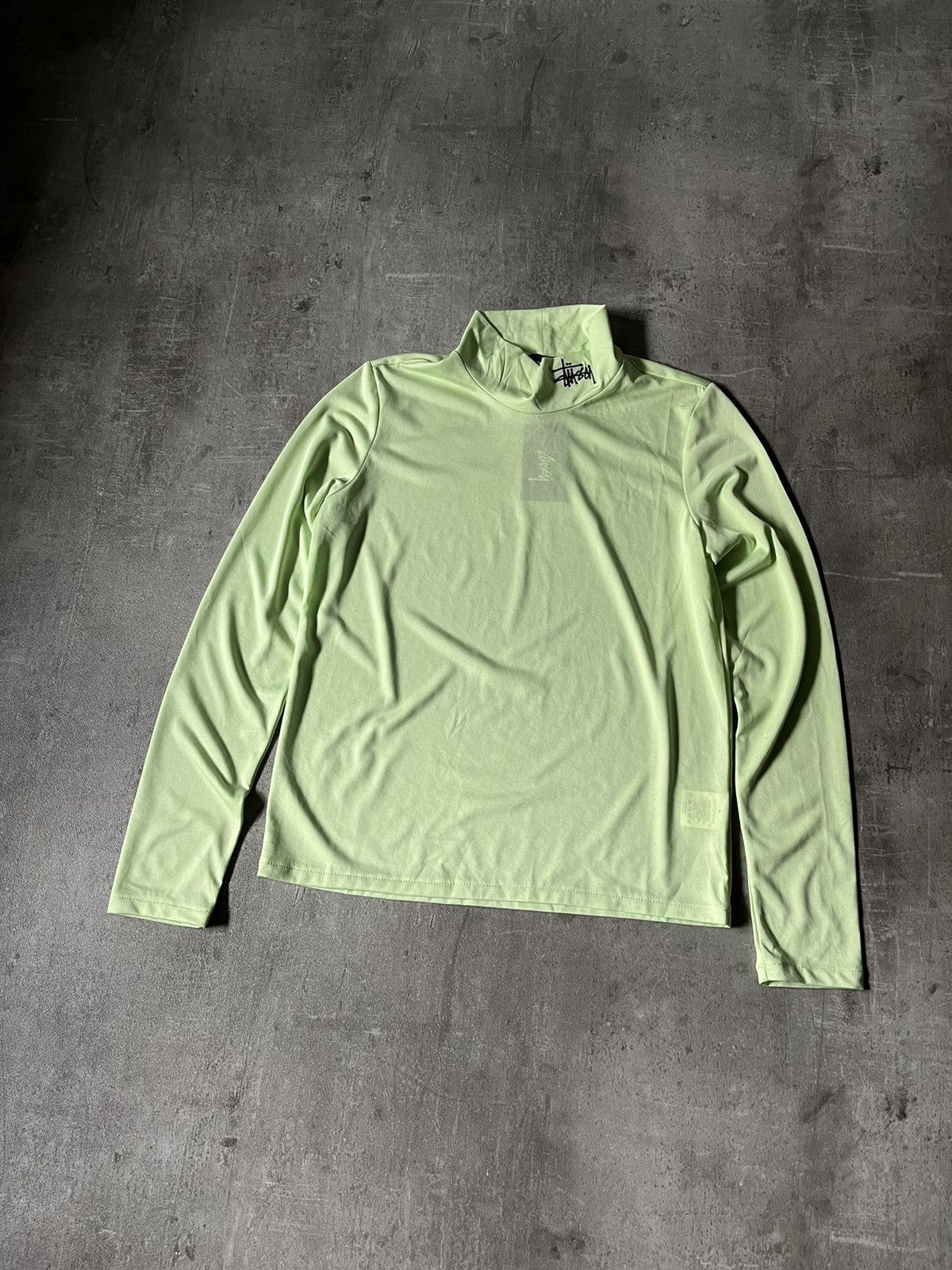 Stussy Stussy long sleeve mesh top neon green | Grailed