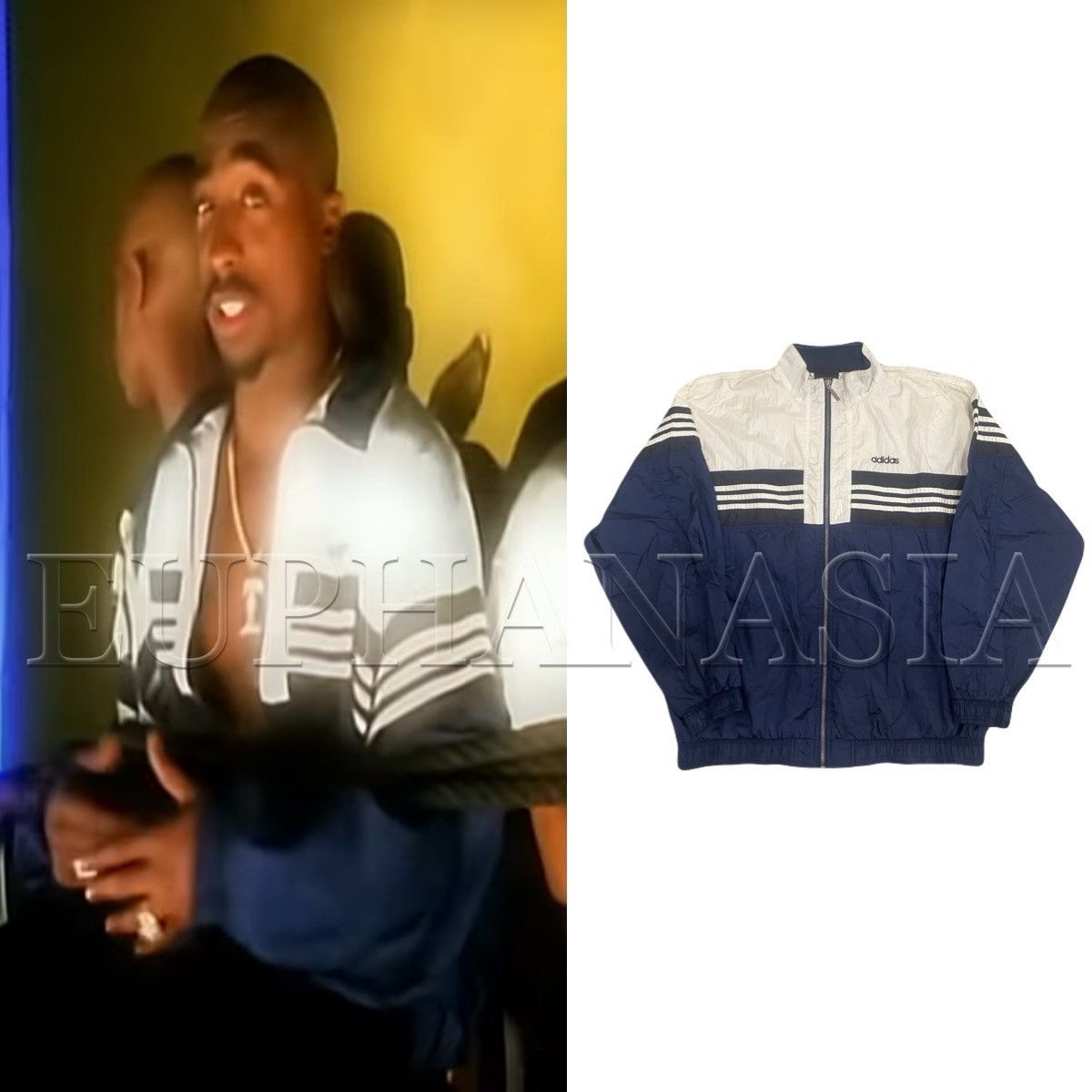 Adidas × Vintage Adidas Windbreaker Jacket **Style Worn By 2Pac ...