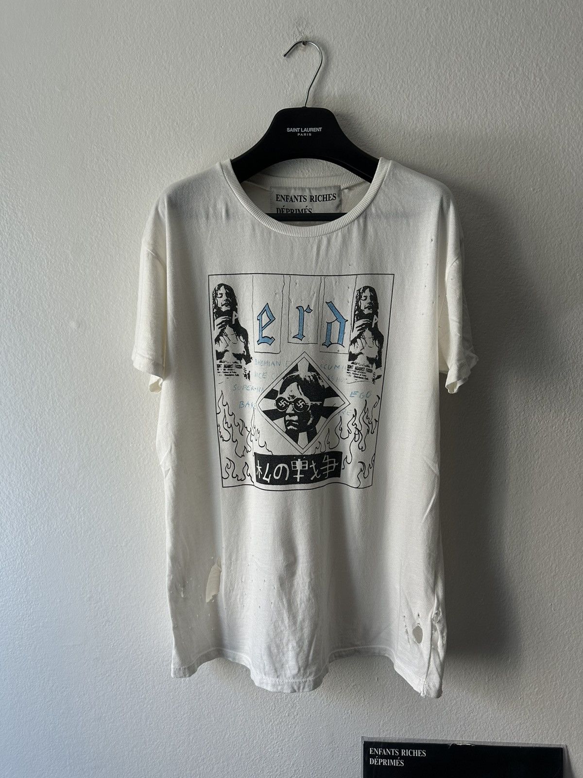 Enfants Riches Deprimes ERD Thrashed Bohemian Scum War Tee | Grailed