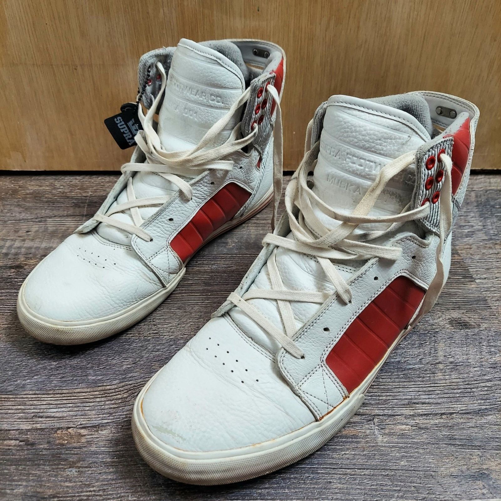 Supra Supra Chad Muska Skytop Men's 13 White Red High Top Sneakers ...
