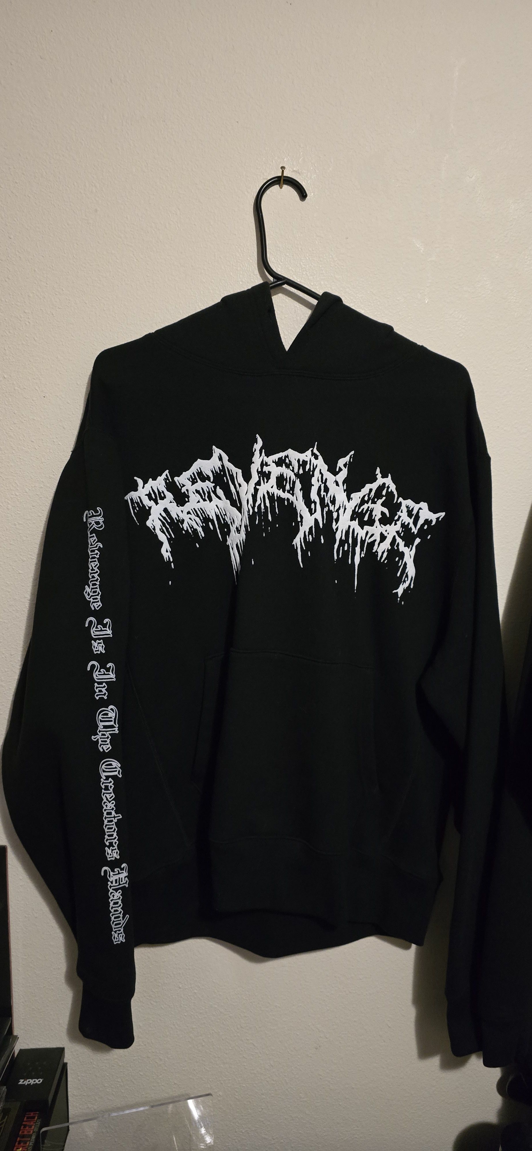 Revenge revenge lightning drip logo hoodie | Grailed