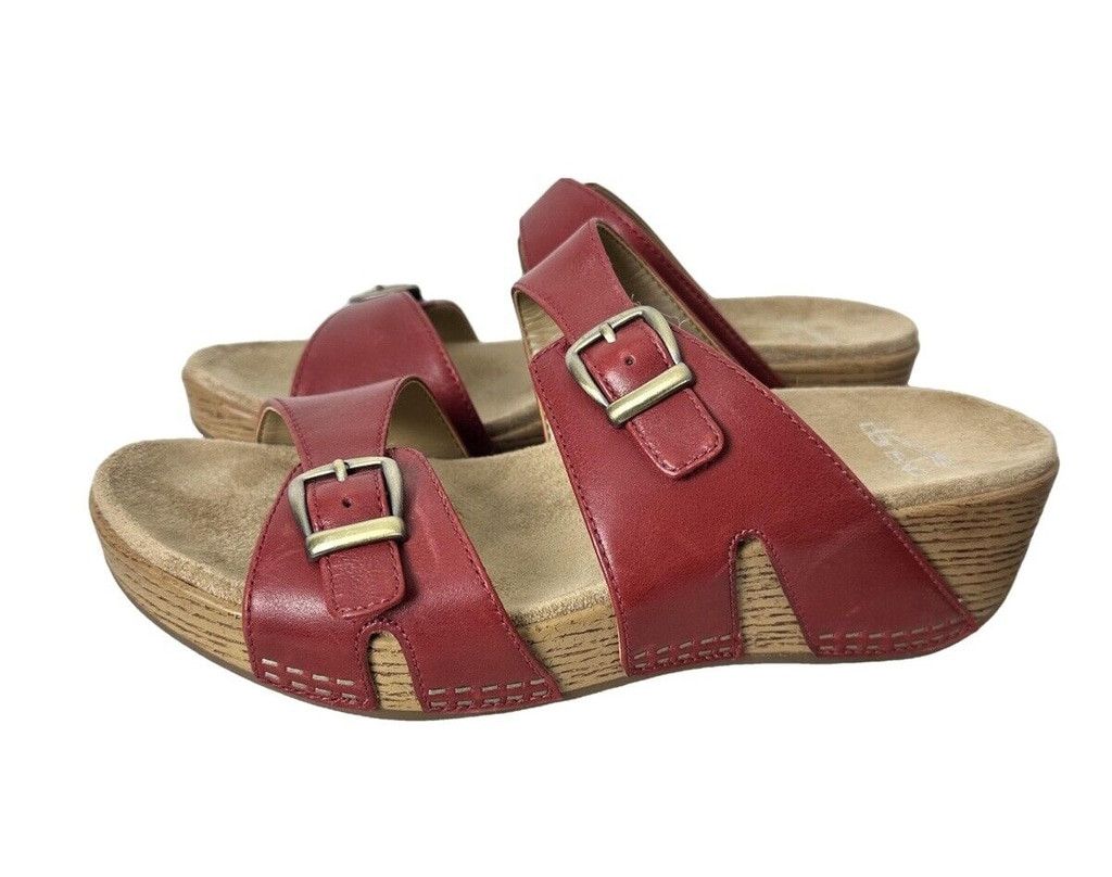 Dansko Dansko Leann Red Platform Sandal Women EU 39 US 8.5-9 Boho | Grailed