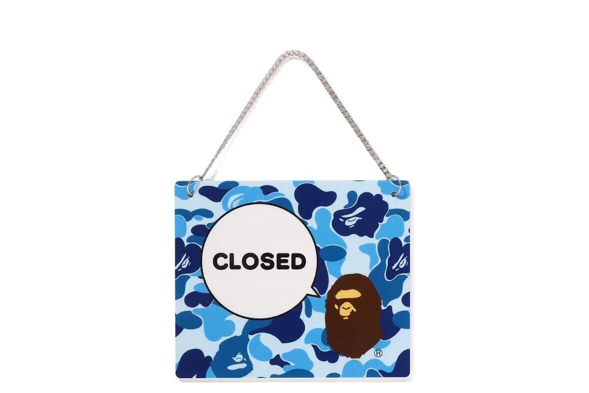 Bape A Bathing Ape Hanging Open Closed Signboard ABC CAMO Pattern | Grailed