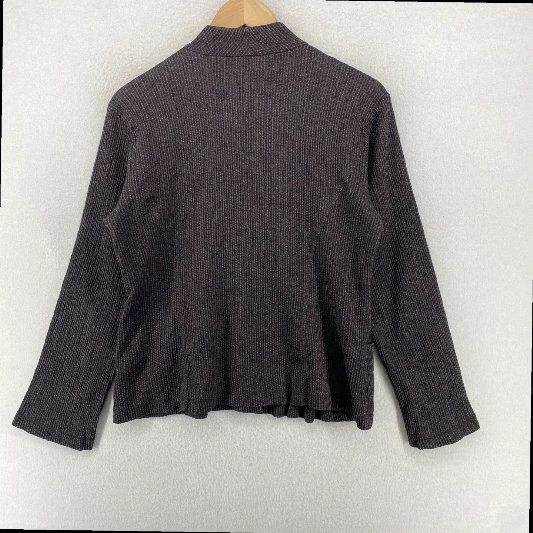 Eileen Fisher Eileen Fisher Tops Womens Linen Cotton Stretch Mandarin ...