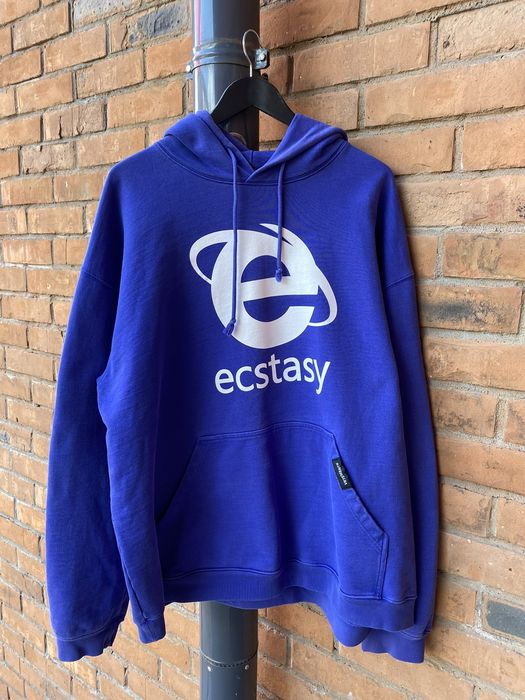 Vetements Ecstasy Iconic Blue Oversized Hoodie | Grailed