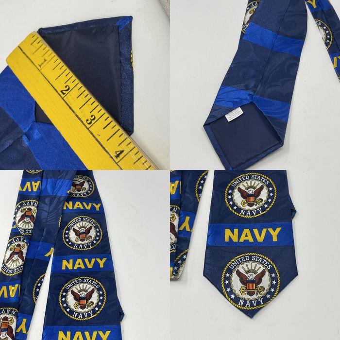 Vintage Men's Navy Blue United States Navy Necktie Military Naval ...