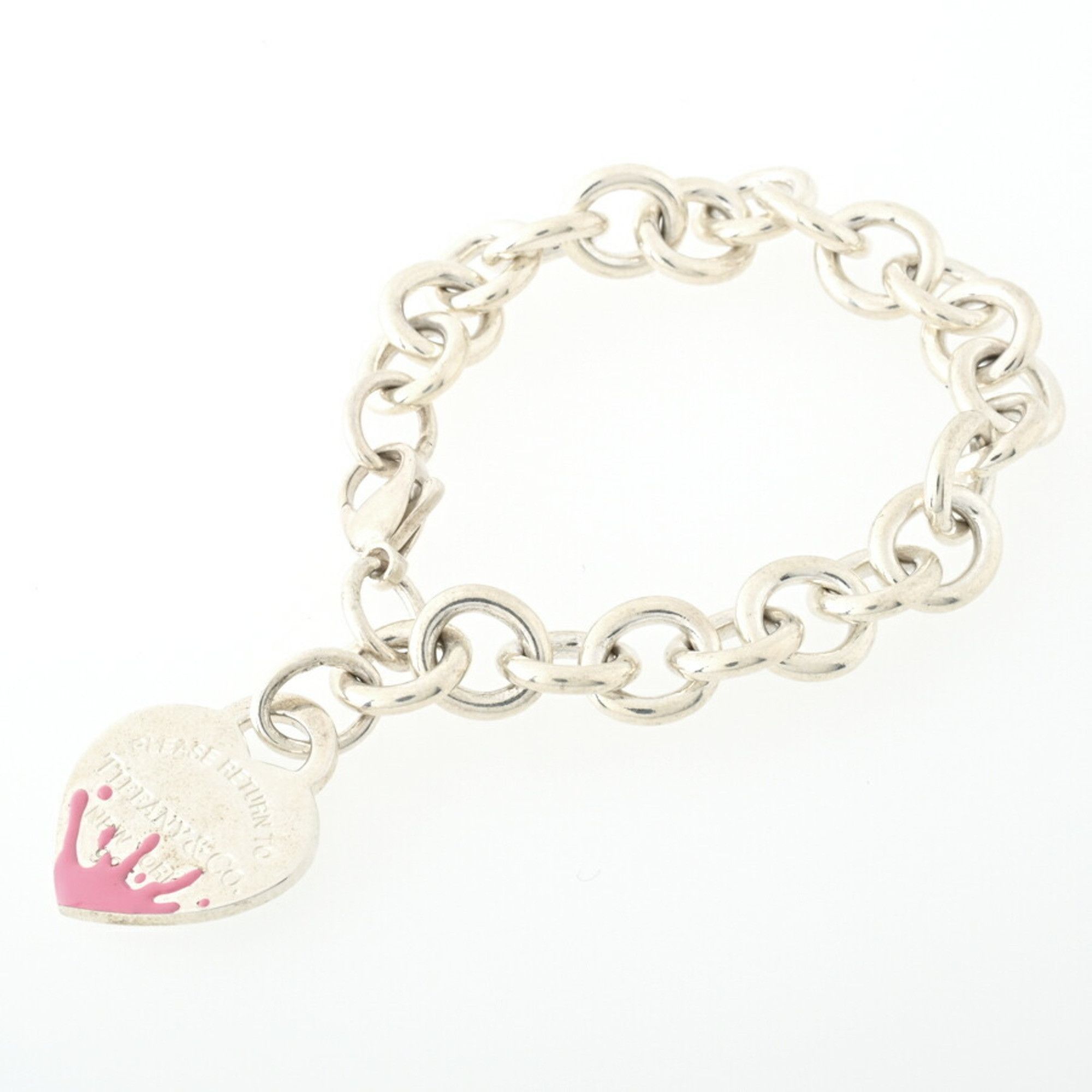 Tiffany & Co. Tiffany Return to Color Splash Heart Tag Bracelet SV925 ...
