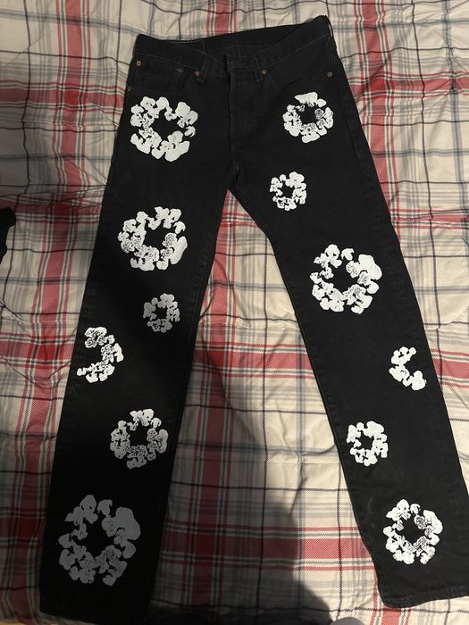 DENIM TEARS Black wraith denim tear jeans | Grailed