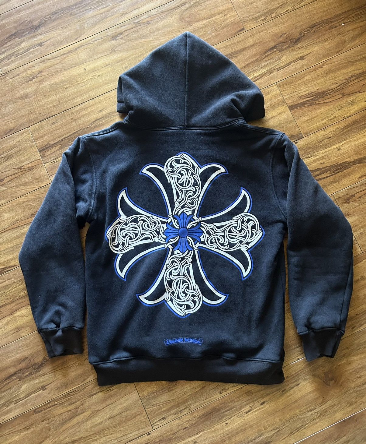 Chrome Hearts VINTAGE Blue Celtic Cross Thermal Lined Zip Up | Grailed