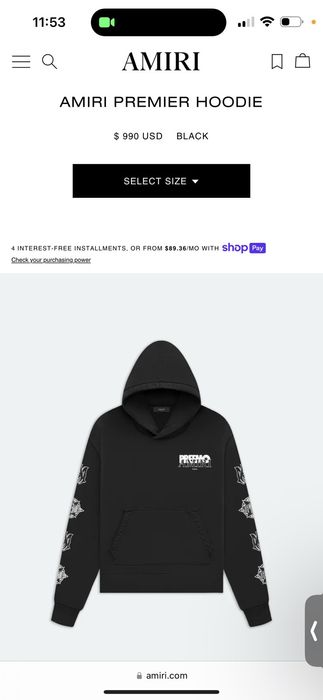 Amiri Amiri preemo hoodie | Grailed
