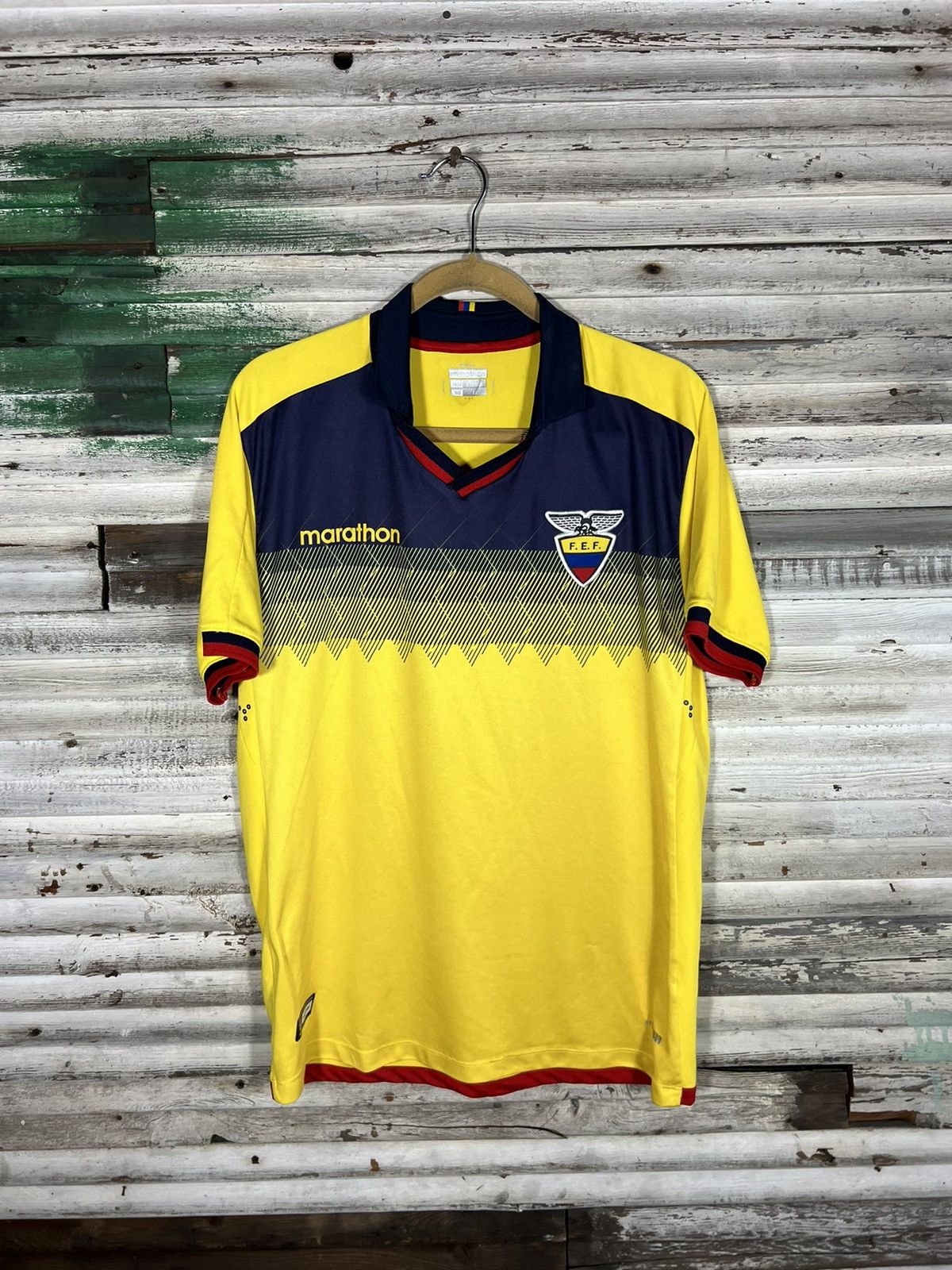 Soccer Jersey Marathon FEF Ecuador Soccer Jersey 2019 Yellow | Grailed