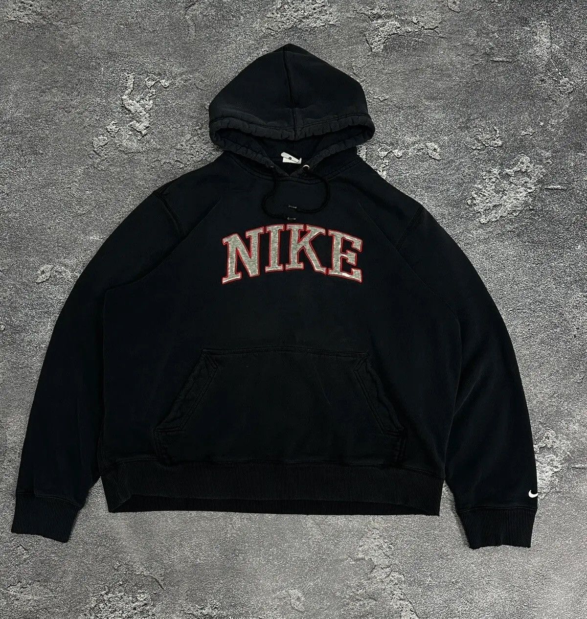 Nike Distressed Nike Big Logo Baggy Faded Hoodie Japan Archive | Grailed