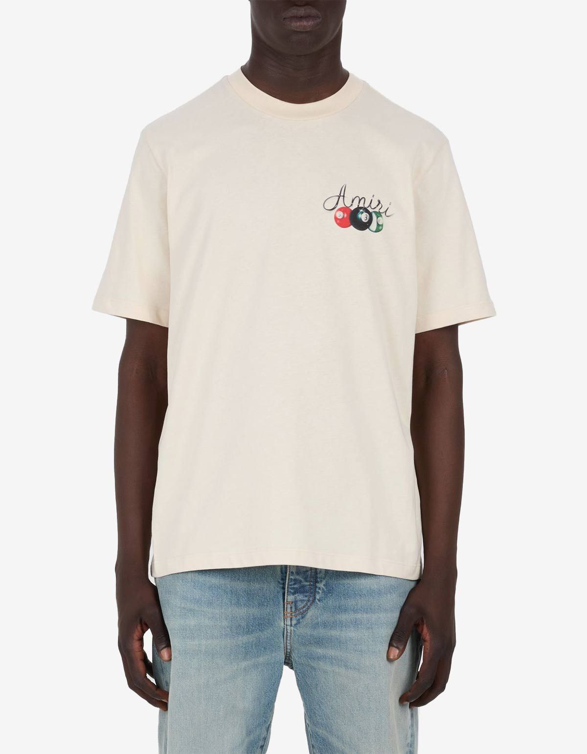 Amiri Amiri Alabaster White Pool Cue Print T-Shirt | Grailed